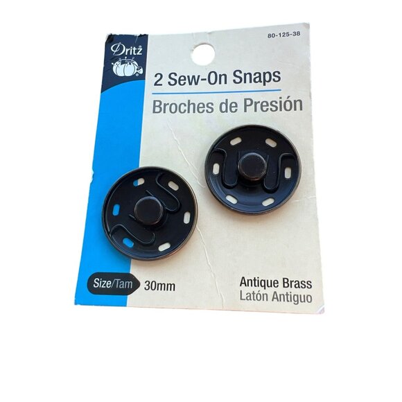 Dritz | Office | Dritz Antique Brass 3mm 2 Sewon Snaps For Overlapping ...